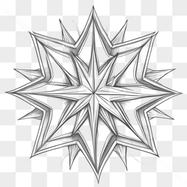 Download Abstract Star Design in Neo-Gothic or Baroque Style Sketches ...