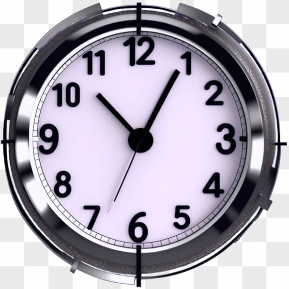 Download White Clock Running on Battery Power PNGs Online - Creative ...