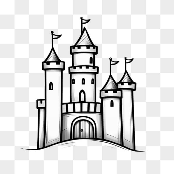 Download Educational Drawing of a Castle Sketches Online - Creative Fabrica
