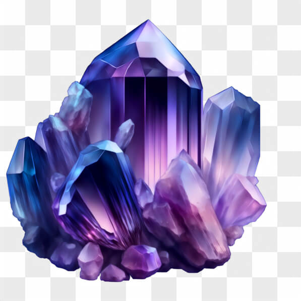 Download Amethyst Crystal with Purple and Blue Crystals PNGs Online ...