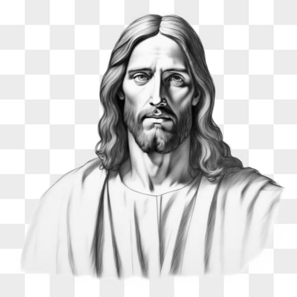 Download Black and White Drawing of Jesus Christ Sketches Online ...