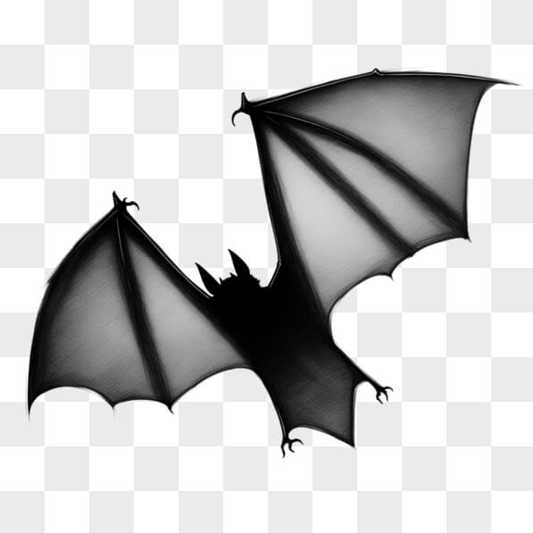 Download Black Bat Flying in the Sky Sketches Online - Creative Fabrica