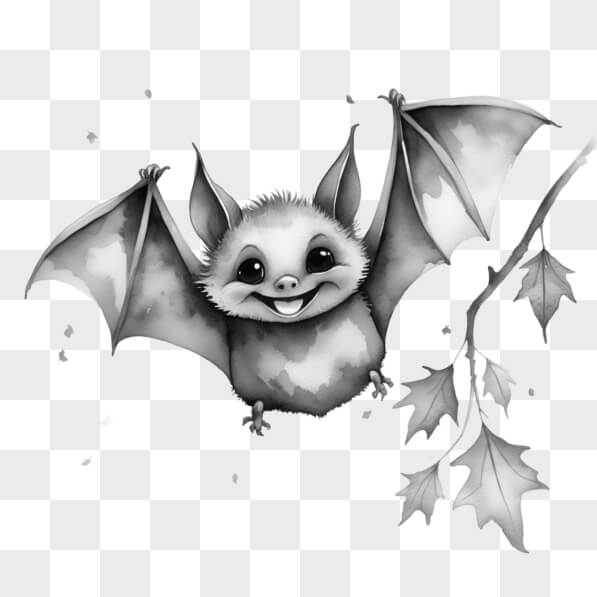 Download Adorable Bat Drawing Sketches Online - Creative Fabrica