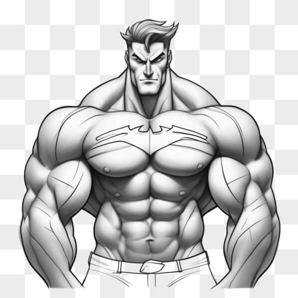 Download Muscular Man Facing DC Comics Superheroes Sketches Online ...