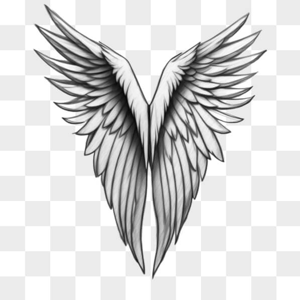 Scarica Disegno di un tatuaggio con ali d'angelo a cuore Schizzi Online ...