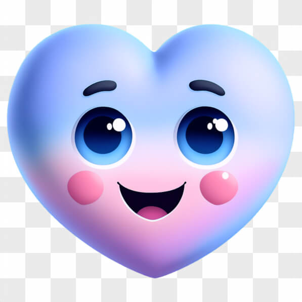 Descarga Emoticón en Forma de Corazón con Ojos Azules y Caritas ...