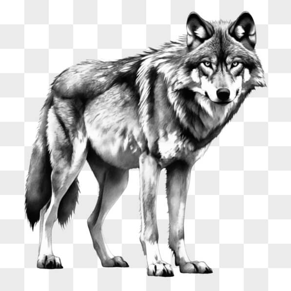 Download Zwart en Wit Educatieve Wolf Tekening Schetsen online op ...