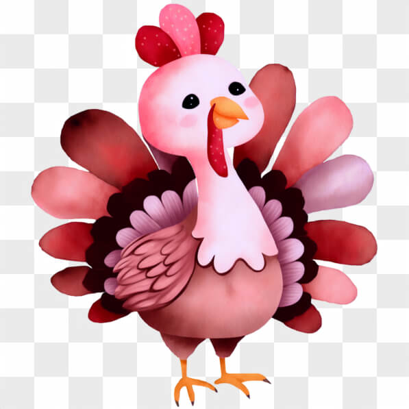 Download Pink and White Turkey for Thanksgiving PNGs Online - Creative ...