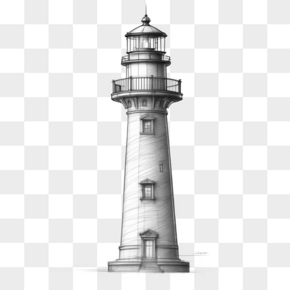 Download Old Lighthouse Drawing Sketches Online - Creative Fabrica