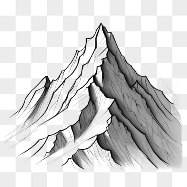 Download Black and White Mountain Drawing Sketches Online - Creative ...