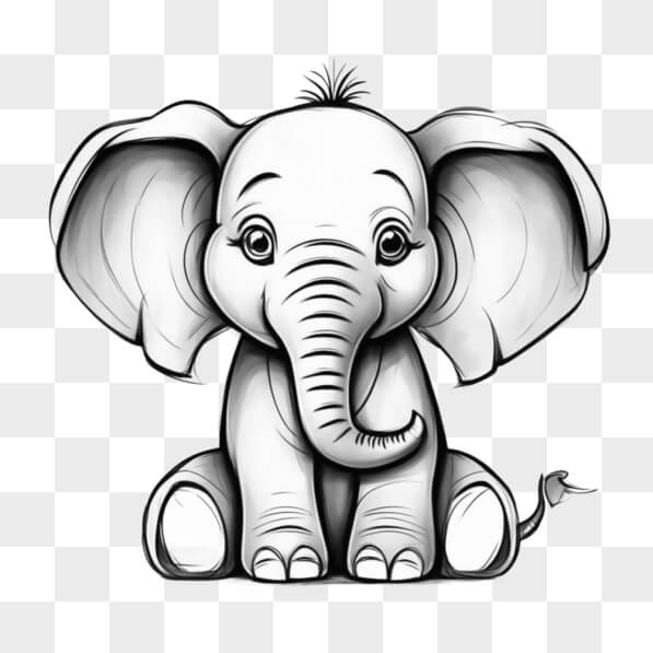 Download Black and White Elephant Drawing Sketches Online - Creative ...