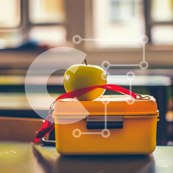 Download Yellow Lunch Box with Fresh Apple Stockphotos Online ...
