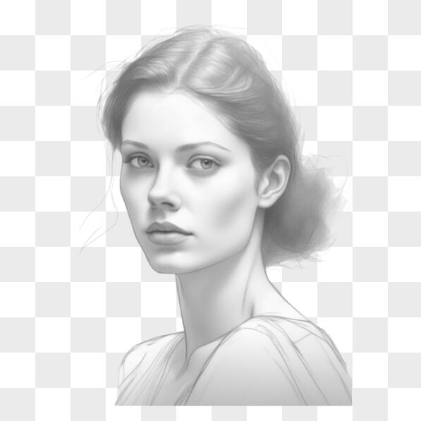 Descarga Dibujo detallado en blanco y negro de la cara de una mujer Bocetos En Línea - Creative ...