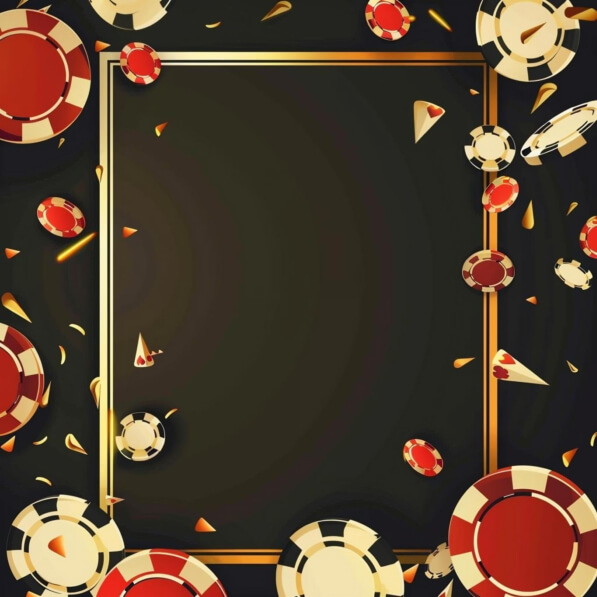 Download Gold Poker Chips and Casino Chips on Black Background ...
