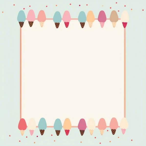 Download Colorful Ice Cream Cone Frame Backgrounds Online - Creative ...