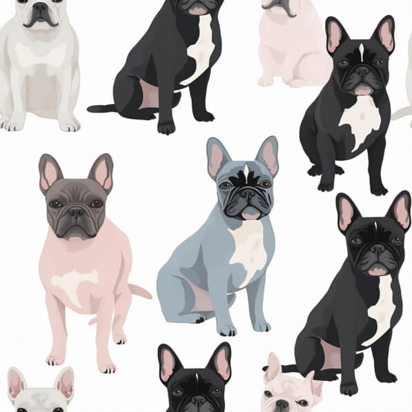 Download French Bulldog Seamless Pattern Patterns Online - Creative Fabrica