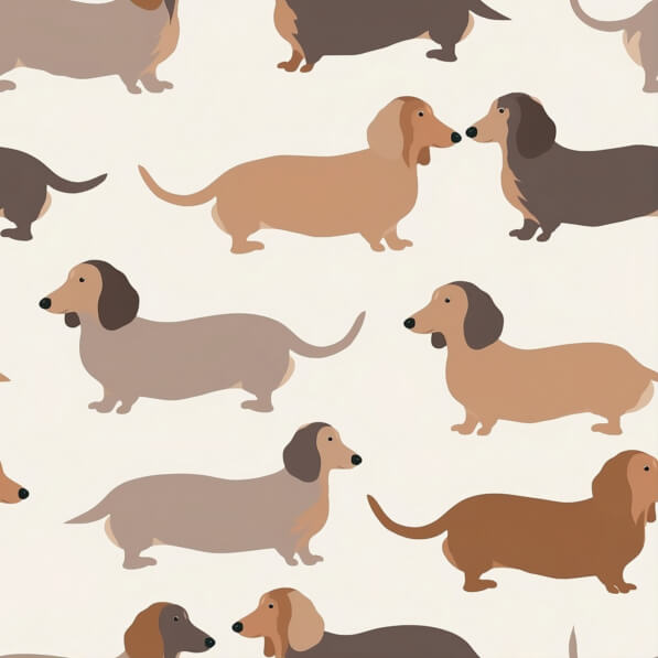 Download Seamless Dachshund Dog Pattern Patterns Online - Creative Fabrica