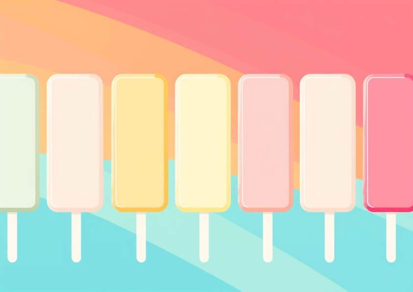 Download Colorful Popsicles and Musical Instruments with Rainbow ...