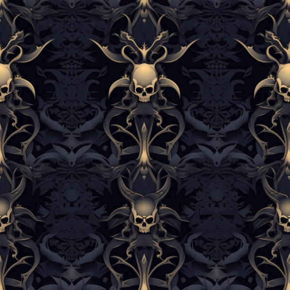 Download Abstract Black and Gold Skulls Wallpaper Patterns Online ...