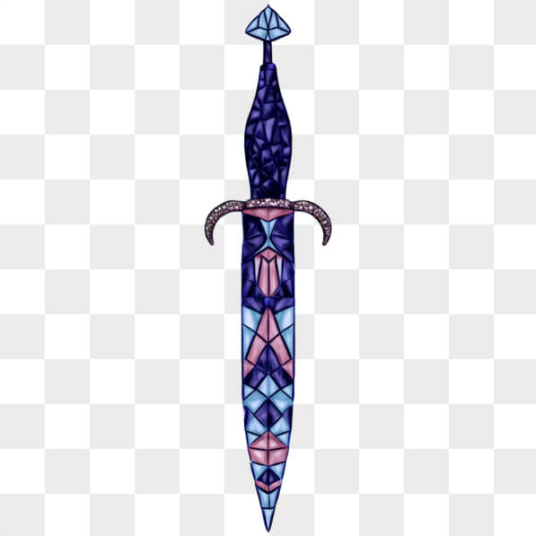 Download Stained Glass Sword with Blue and Purple Designs PNGs Online ...