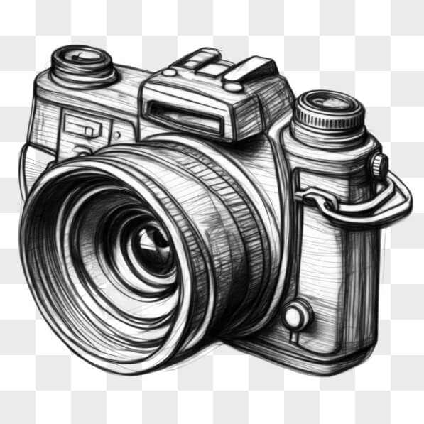 Download Black and White Camera Drawing Sketches Online - Creative Fabrica