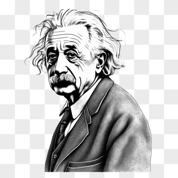 Download Black and White Drawing of Albert Einstein Sketches Online - Creative Fabrica