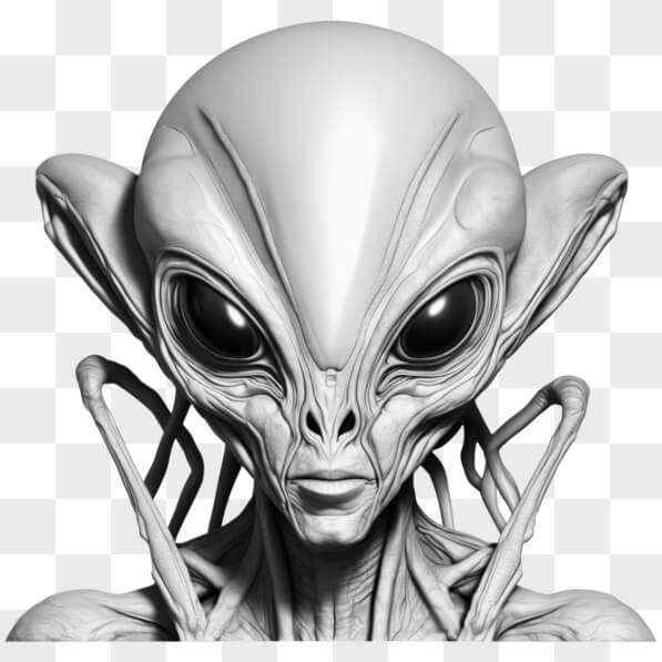 Download Detailed 3D Model of Alien Head Sketches Online - Creative Fabrica