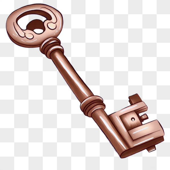 Download Brown Key with Open Lock PNGs Online - Creative Fabrica