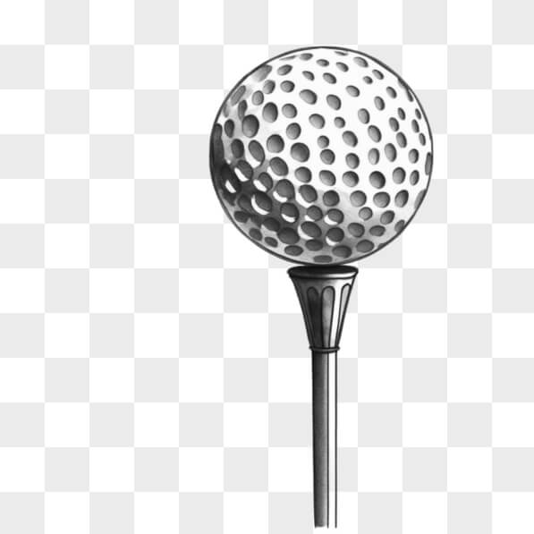 Download Classic Drawing of a Golf Ball on Tee Sketches Online ...