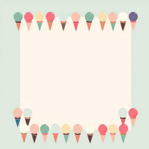 Download Colorful Ice Cream Cone Frame Backgrounds Online - Creative ...