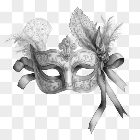 Télécharger Dessin de masque de bal masqué en noir et blanc Esquisses ...