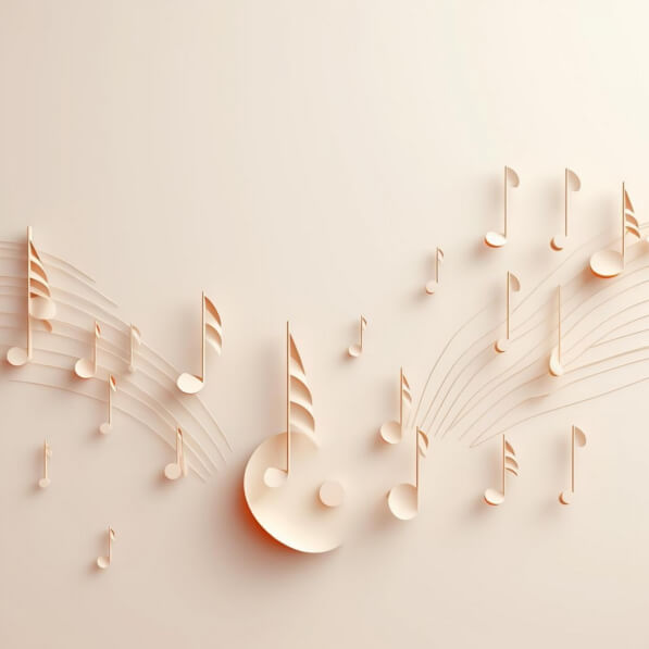 Download 3D Paper Cut Out of Musical Notes and Instruments Backgrounds ...