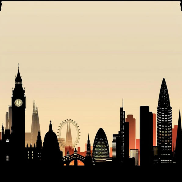 Download Silhouette of London City Backgrounds Online - Creative Fabrica