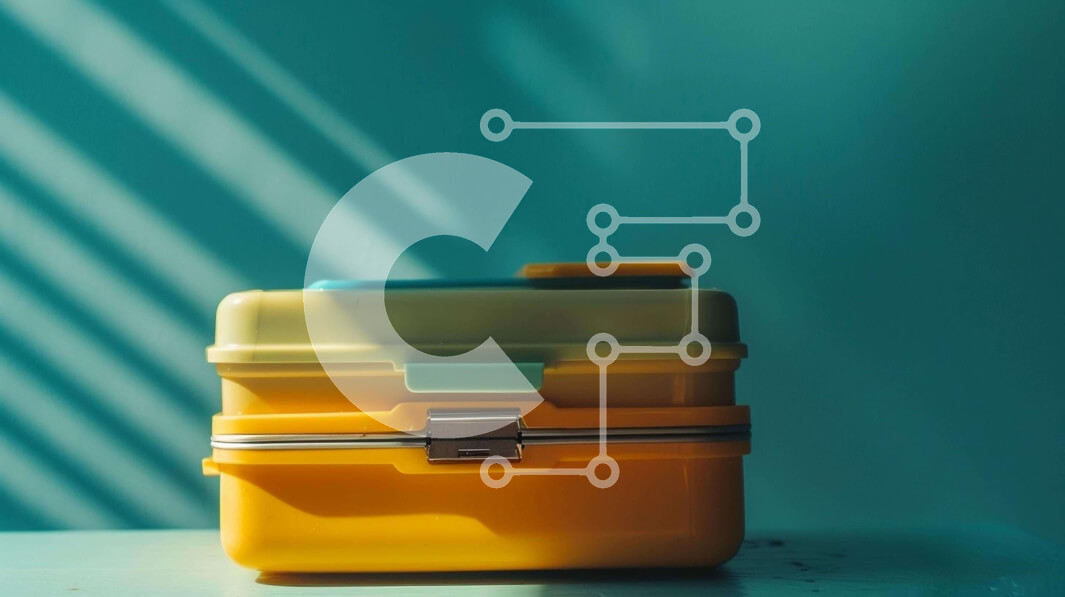 Download Yellow Lunch Box Stack with Sunlight and Shadows Stockphotos ...