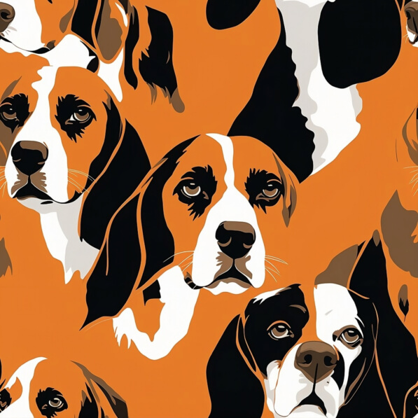 Download Seamless Beagle Dog Pattern Patterns Online - Creative Fabrica