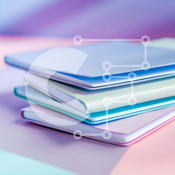 Download Colorful Notebooks Stack with Cup Stockphotos Online ...