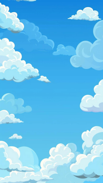 Download Colorful Cartoon Sky with Various Clouds Backgrounds Online ...