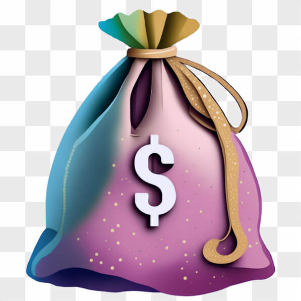 Download Purple Money Bag with Dollar Sign PNGs Online - Creative Fabrica