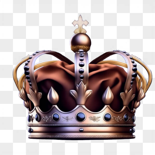 Download Brown and Gold Crown on Black Background PNGs Online ...