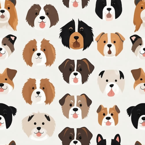 Download Seamless Dachshund Dog Pattern with Leaves Patterns Online ...