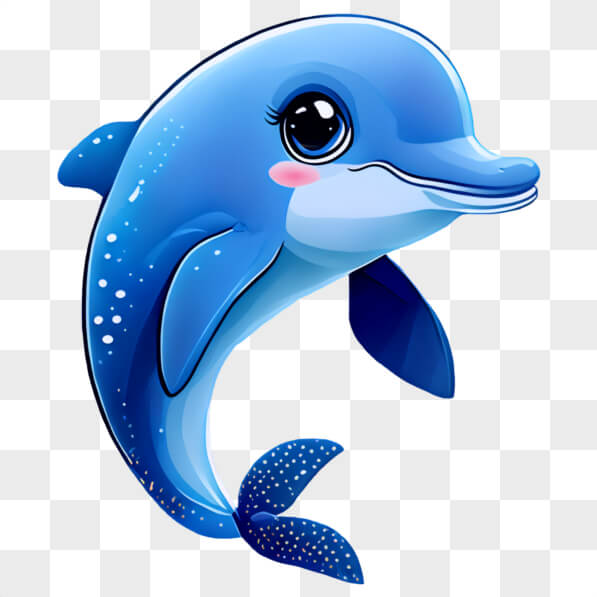 Download Blue Dolphin Swimming PNGs Online - Creative Fabrica