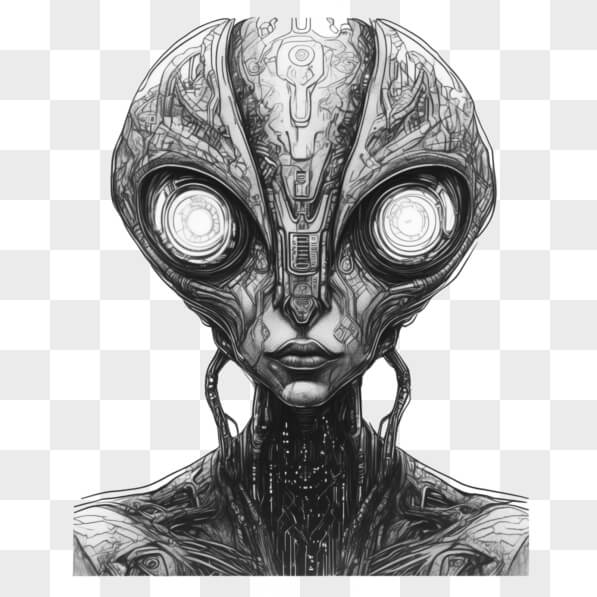 Download Abstract Drawing of Humanoid Alien Sketches Online - Creative ...