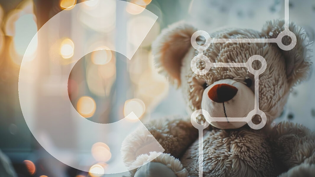 Teddy Bear in Sparkling Lights stock photo | Creative Fabrica