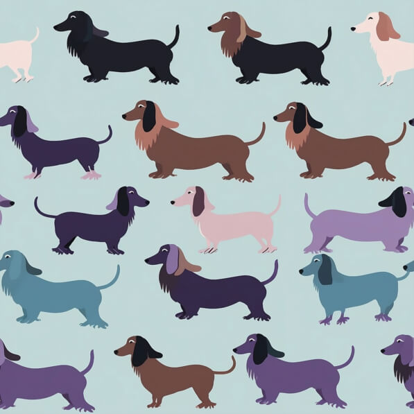 Download Colorful Dachshund Dogs Seamless Pattern Patterns Online ...