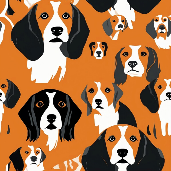 Download Seamless Beagle Dog Pattern Patterns Online - Creative Fabrica
