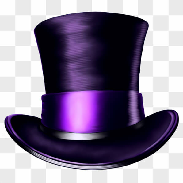 Download Stylish Purple Top Hat PNGs Online - Creative Fabrica