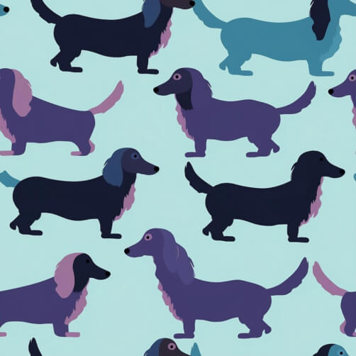 Download Seamless Pattern of Colorful Dachshund Dogs Patterns Online ...