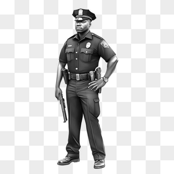 Download Unidentified Police Officer with Gun Sketches Online ...