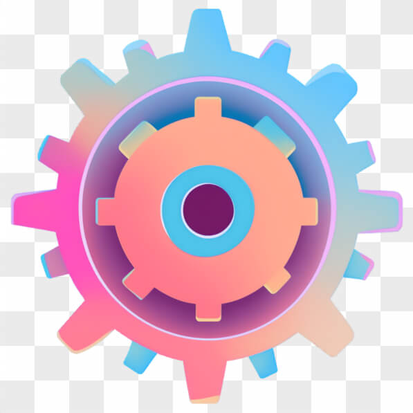 Download Colorful Gear Wheel PNGs Online - Creative Fabrica