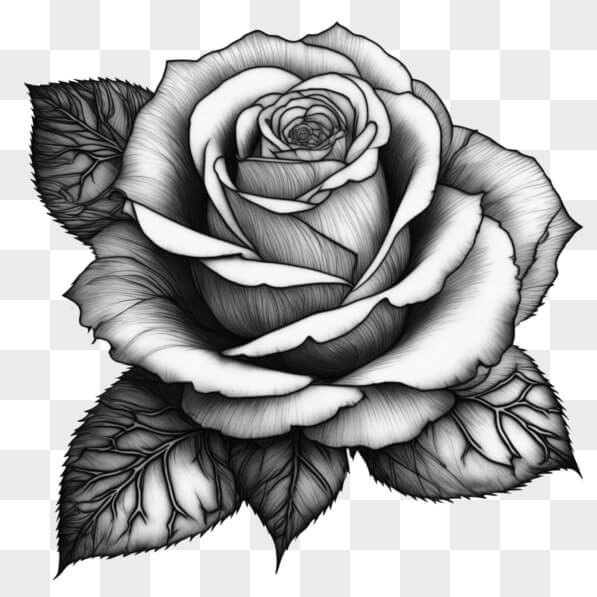Download Elegant Rose Tattoo Design Sketches Online - Creative Fabrica